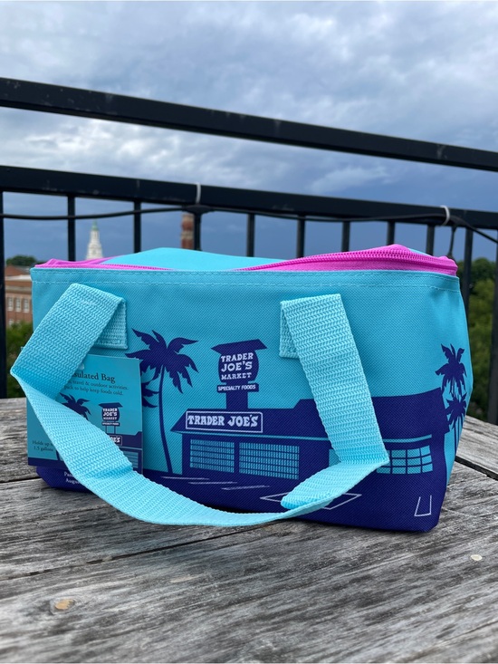 Trader Joe'S | Bags | Nwt Trader Joes Mini Insulates Tote Bag Blue Teal ...